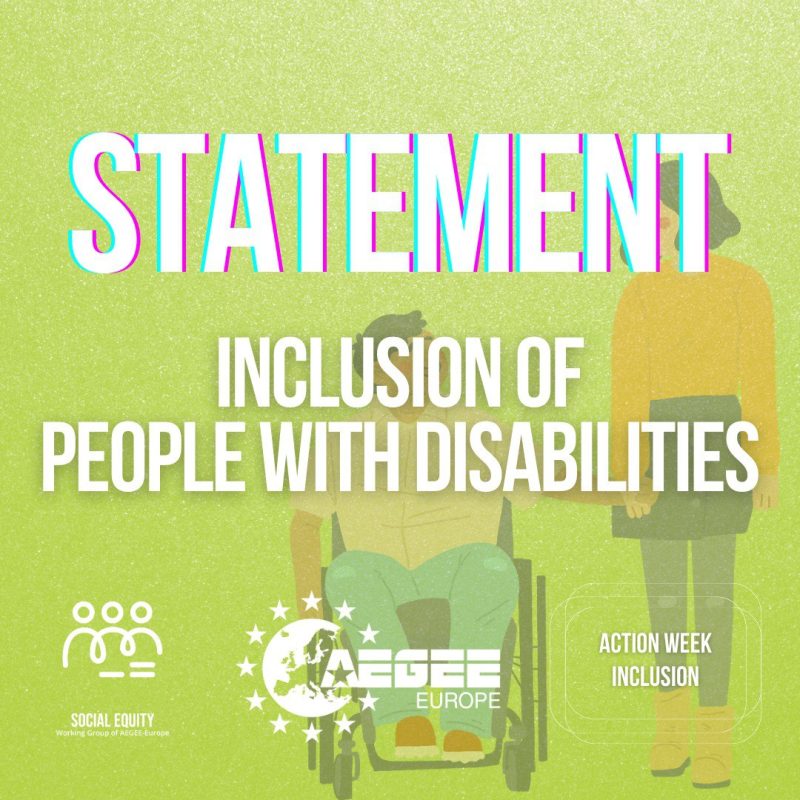Statement | Inclusion of people with disabilities – AEGEE-Europe