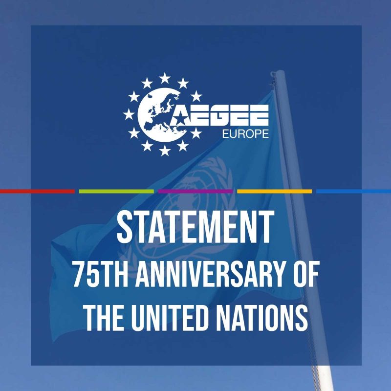 Statement on 75th Anniversary of the United Nations – AEGEE-Europe
